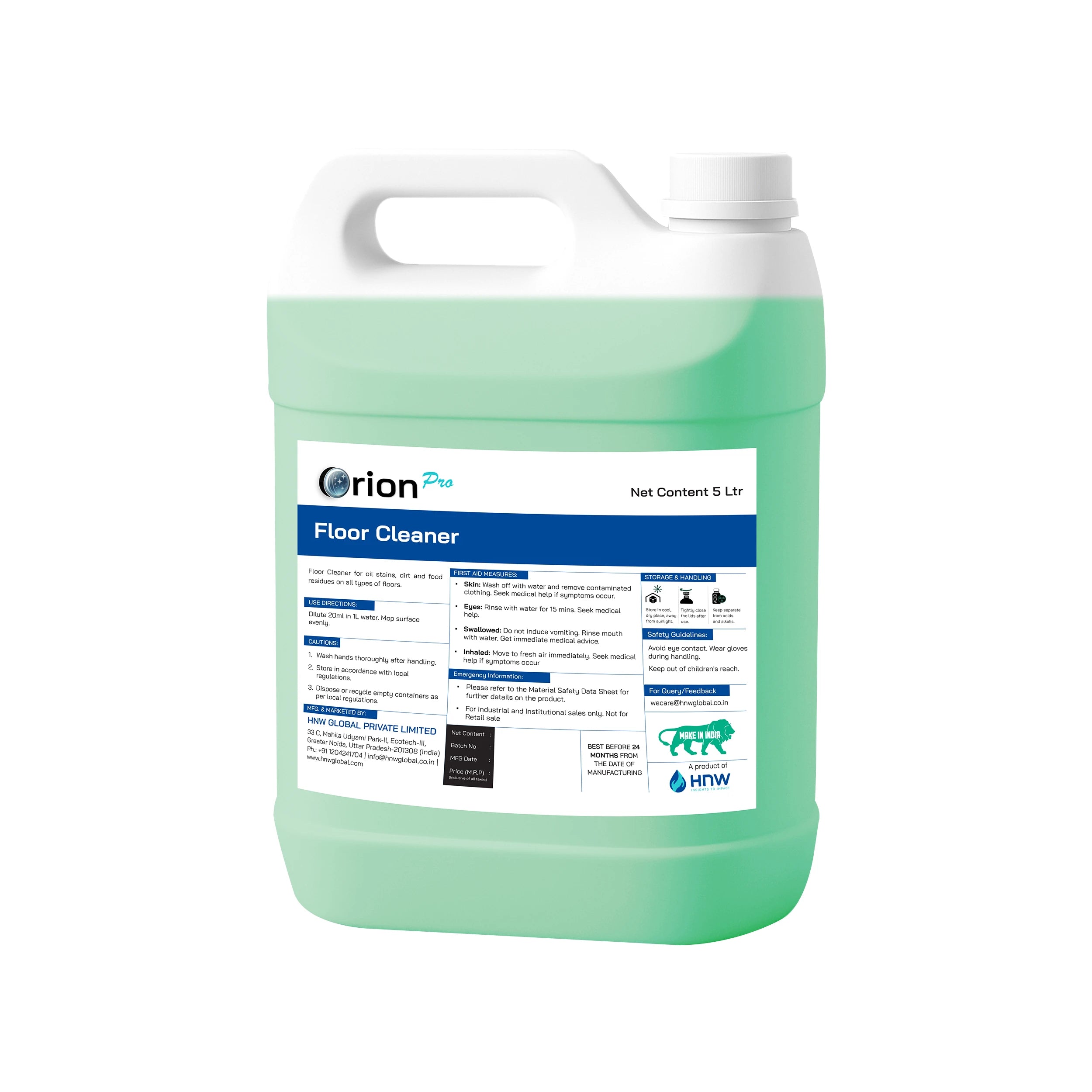 Orion Pro Floor Cleaner Concentrate – 5 Litre | Concentrated Floor Cle ...